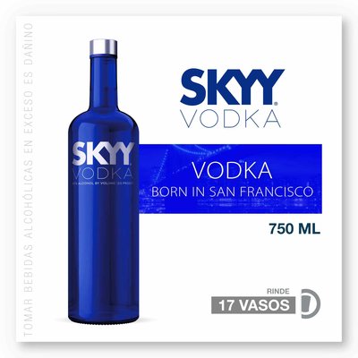 Skyy Vodka 750 Ml - BOTELLA 750 ML | Tottus Perú