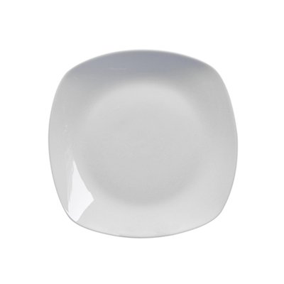 Plato de Entrada Semicuadrado Blanco 8 Casa Joven | Tottus Perú
