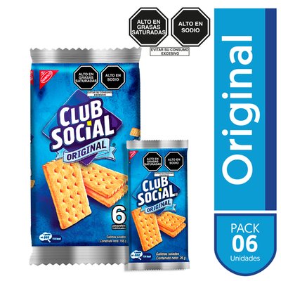 Galleta Club Social Original 6 Unidades - Paquete 6 Unidades | Tottus Perú