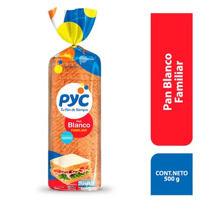 Pan De Molde Blanco Pyc 500 Gr - Bolsa 500 gr | Tottus Perú