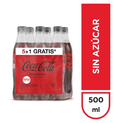 BEB GASEOSA COCA COLA S/AZC BOT 500ML TRMBLE 6UND | Tottus Perú