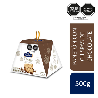 Panetón Chocolate Blanca Flor En Caja 500 g - Caja 500 g | Tottus Perú