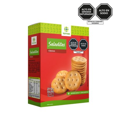 Galletas Saladitas Clásicas Tottus 210 Gr | Tottus Perú