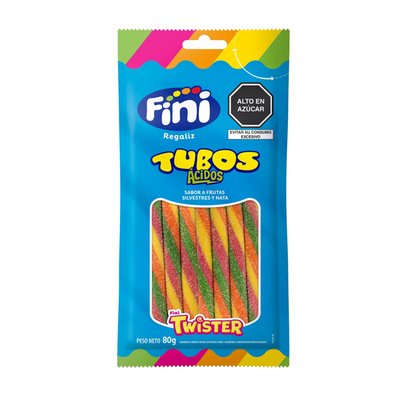 Tubos Ácidos Regaliz Twister Fini 80 G - Envase 80 g | Tottus Perú