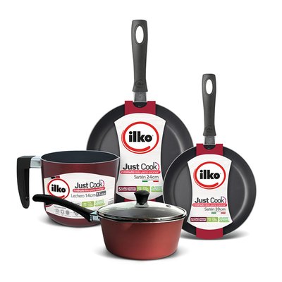 Pack Sartenes Just Cook 20Cm + 24Cm + Lechera 1.5 L + Cacerola 16Cm ...