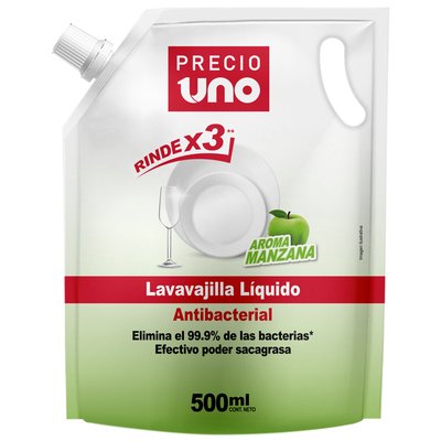 Lavavajilla Líquido Precio Uno Manzana Doypack 500 mL | Tottus Perú