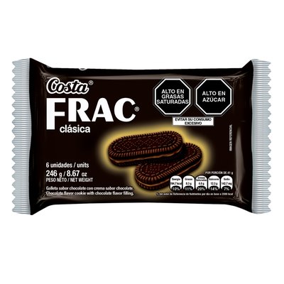Galleta Costa Frac con Crema de Chocolate Bolsa 6 Und | Tottus Perú