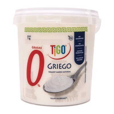 Yogurt Griego Natural Descremado Tigo X 1Kg - ENVASE 1KG | Tottus Perú
