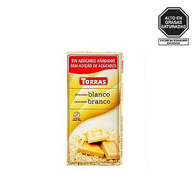Chocolate Blanco Sin Azúcar 75 Gr - Barra 75 gr | Tottus Perú